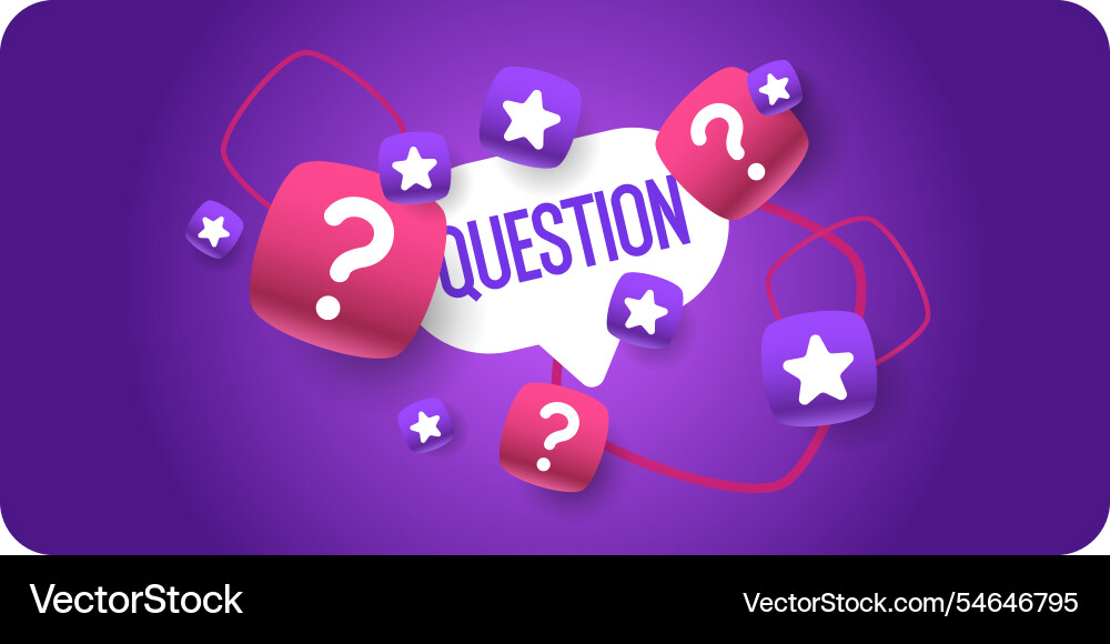 A poster with question marks Royalty Free Vector Image