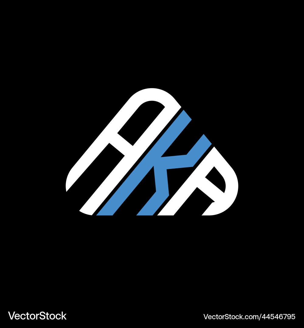 Aka letter logo creative design with graphic Vector Image