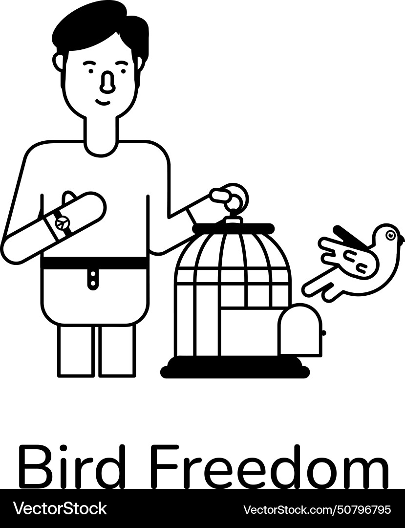 Bird freedom Royalty Free Vector Image - VectorStock