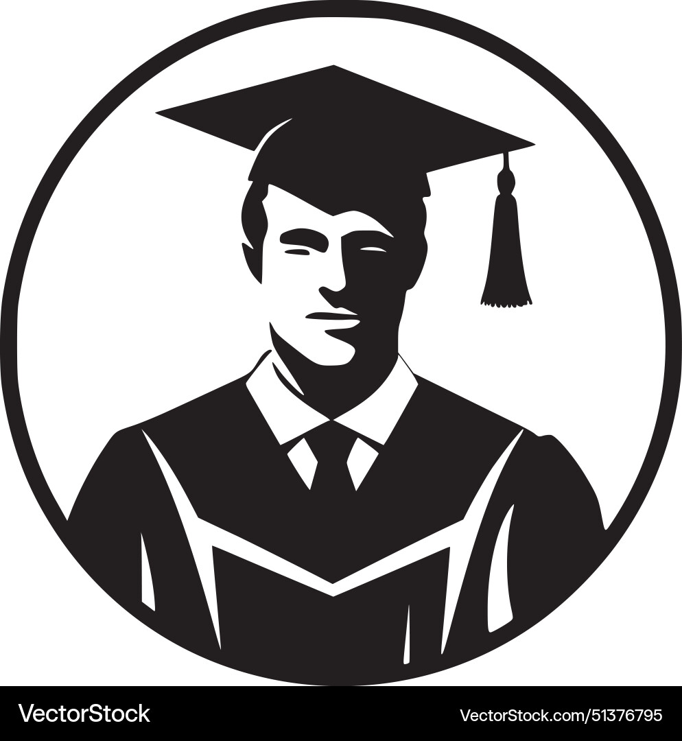 Grad - minimalist and flat logo Royalty Free Vector Image
