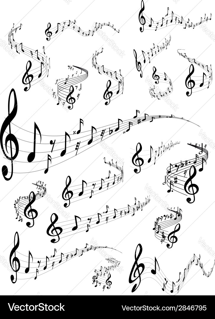 Note curves Royalty Free Vector Image - VectorStock