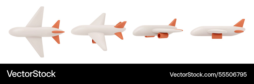 Passenger or commercial jet planes Royalty Free Vector Image