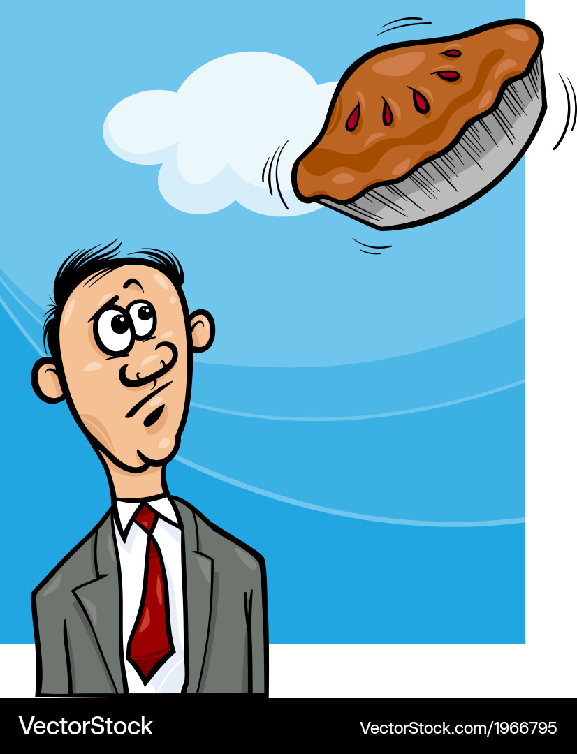 Pie in the Sky Cartoon Royalty Free Vector Image