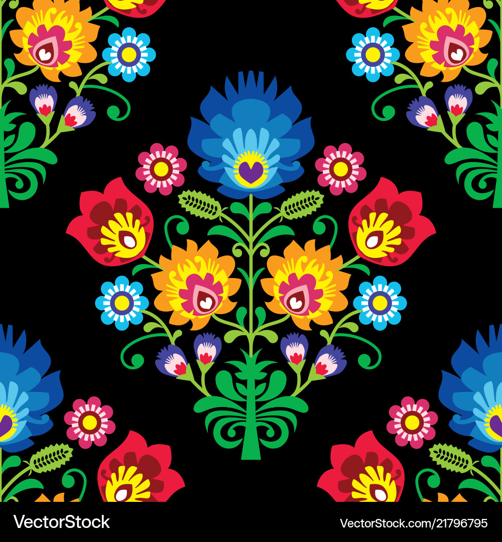 Folk Seamless Slavic Vector Images (over 2,000)