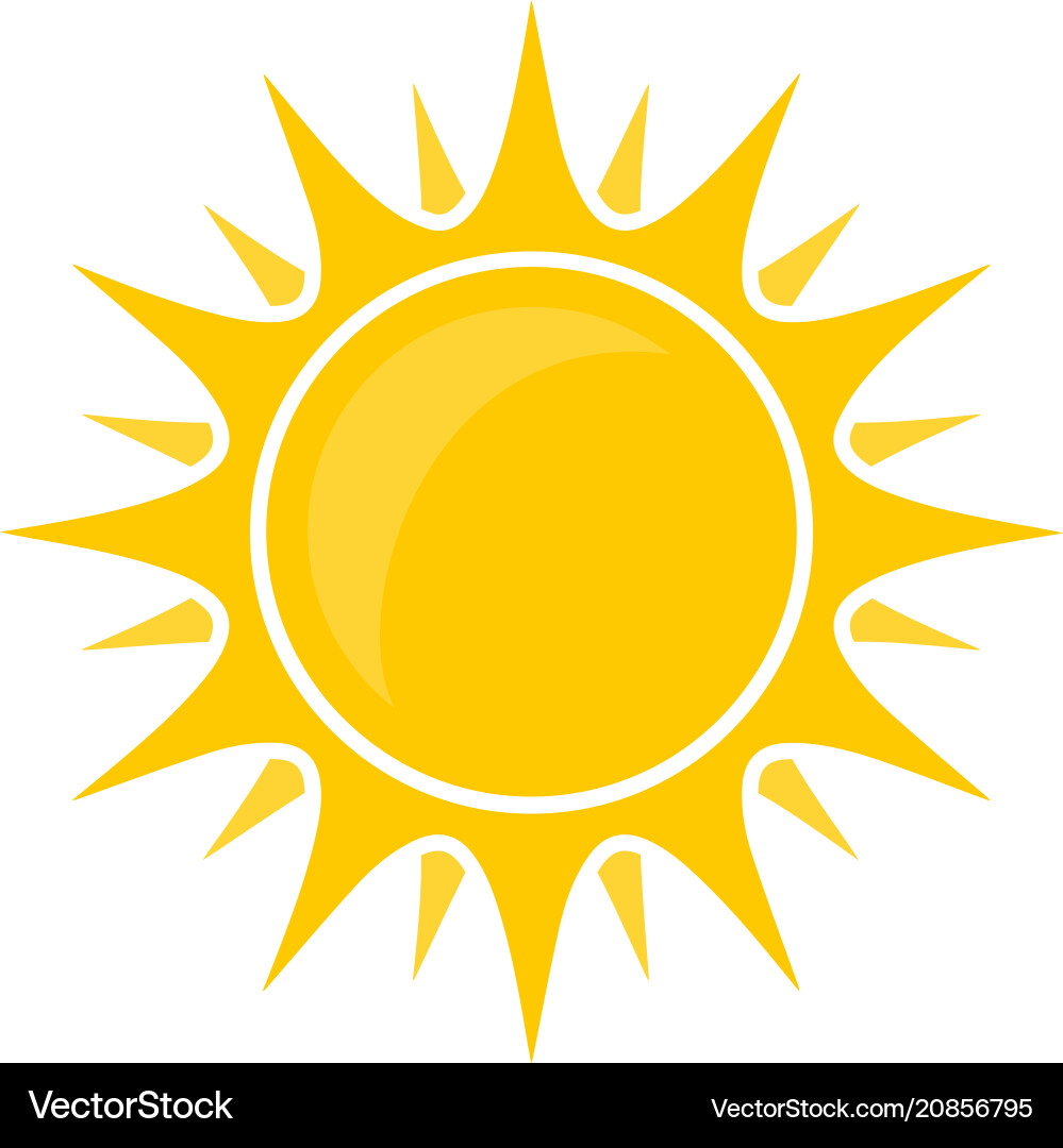 Sun bright Royalty Free Vector Image - VectorStock
