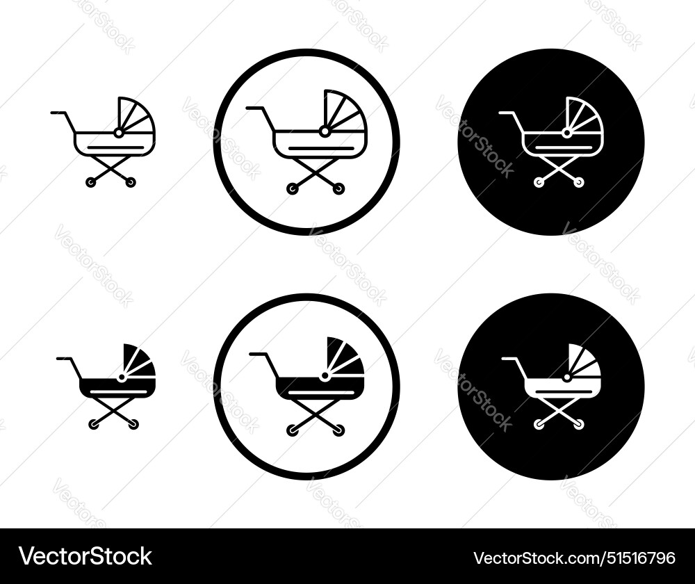 Baby carriage icon Royalty Free Vector Image - VectorStock