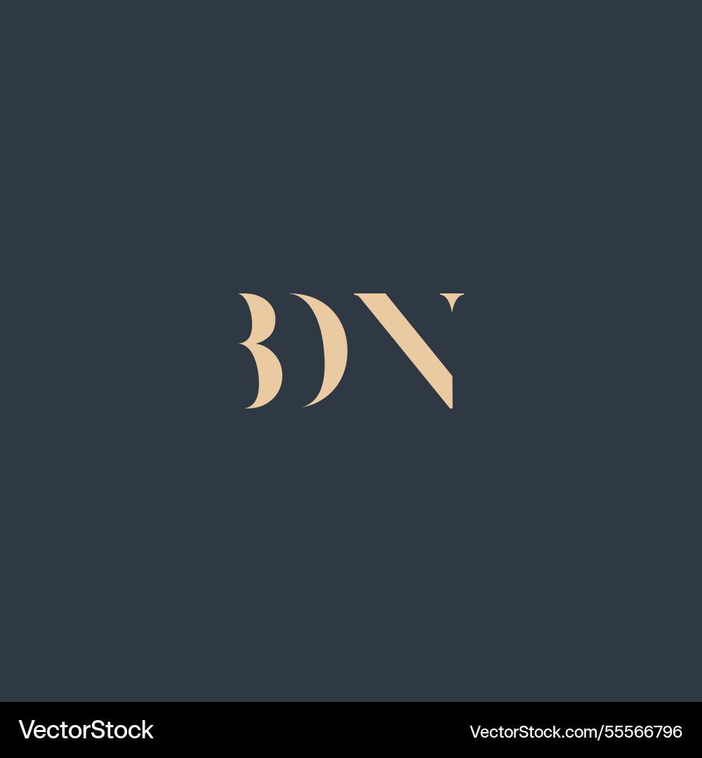 Bdn abstract letter logo Royalty Free Vector Image