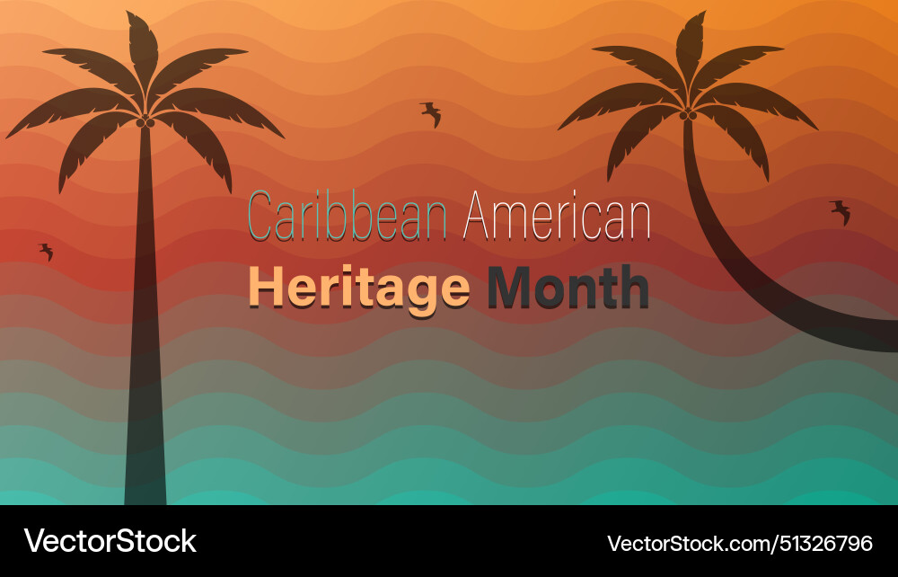 Caribbean american heritage month Royalty Free Vector Image