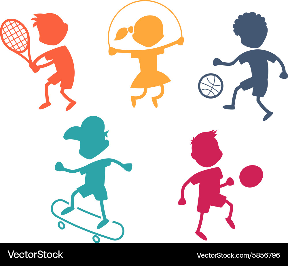 Cartoon sport icons Royalty Free Vector Image - VectorStock
