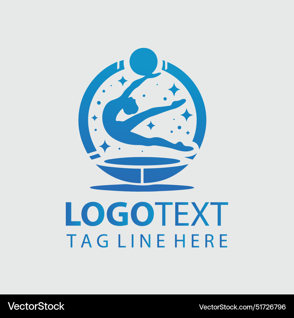 Gymnastic logo Royalty Free Vector Image - VectorStock