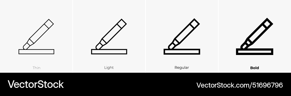 Highlight icon thin light regular and bold style Vector Image
