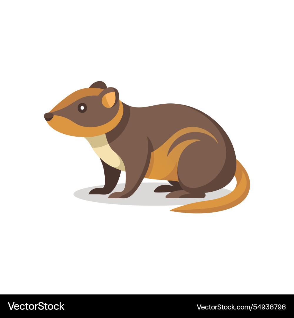 Lemming animal isolated flat on white background Vector Image