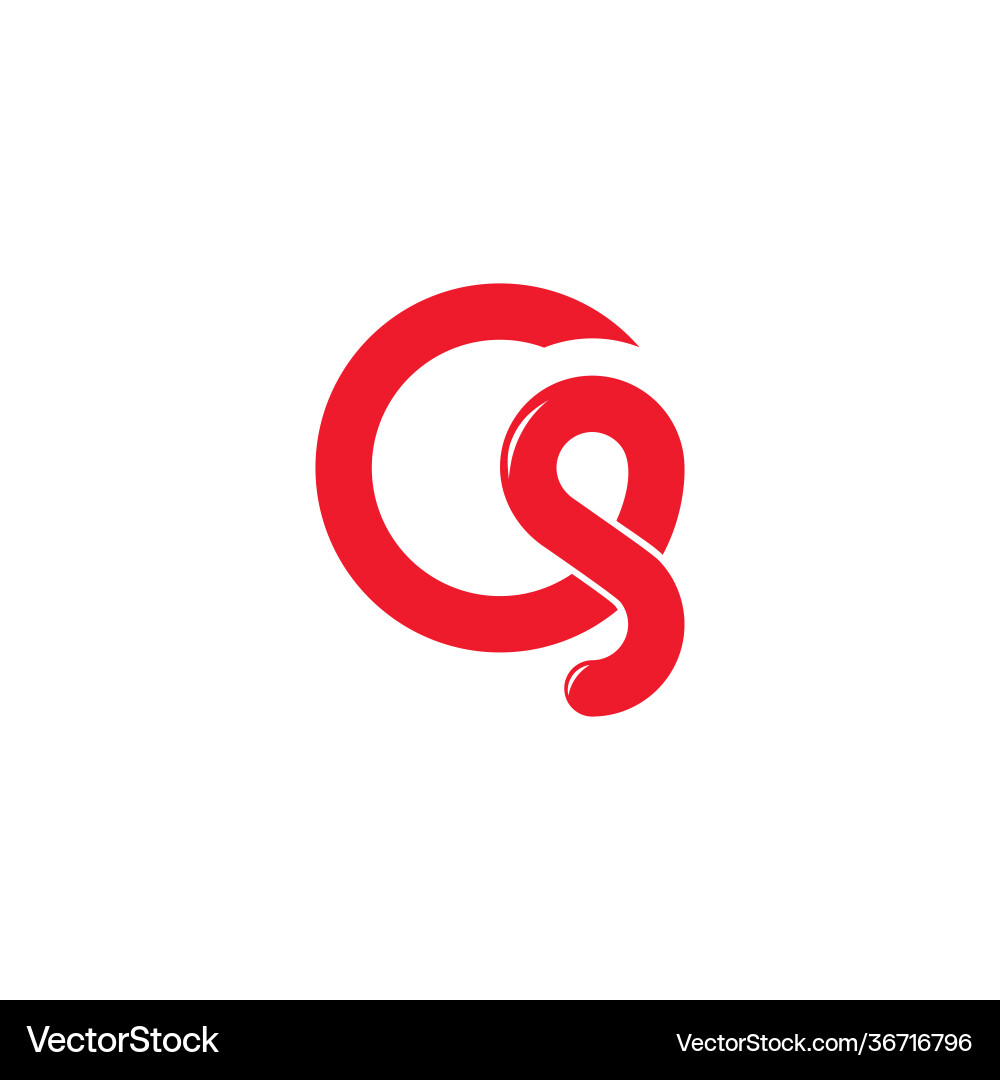 Overlapping GS Logo - Minimalist Royalty Free Vector Image