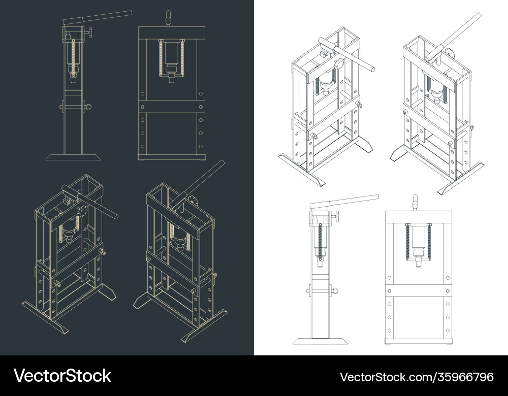Press blueprints Royalty Free Vector Image - VectorStock