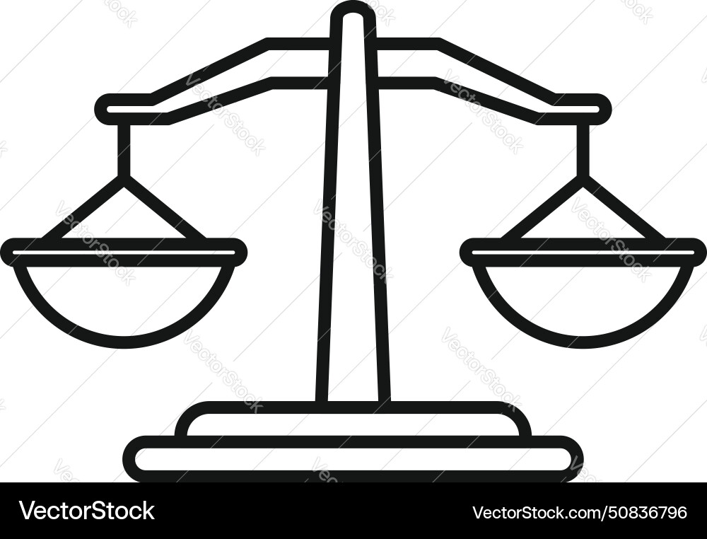 Scales control product icon outline Royalty Free Vector