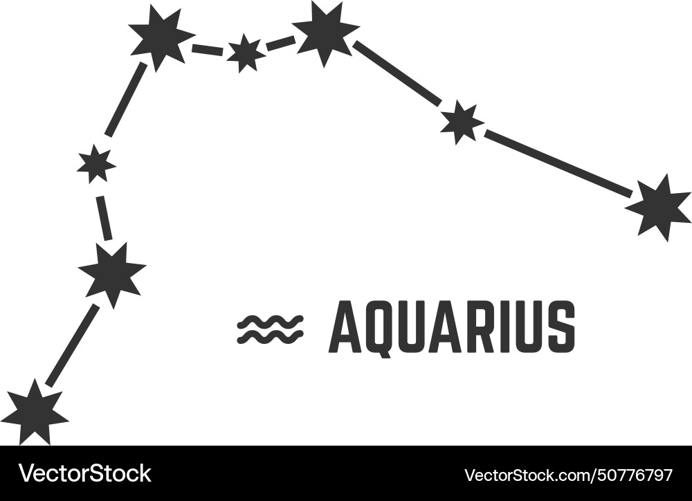 Aquarius constellation space galaxy stars Vector Image
