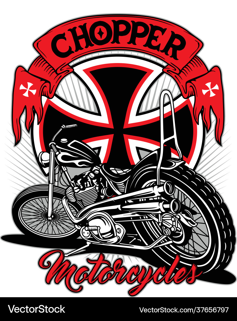 Chopper motorcycles Royalty Free Vector Image - VectorStock