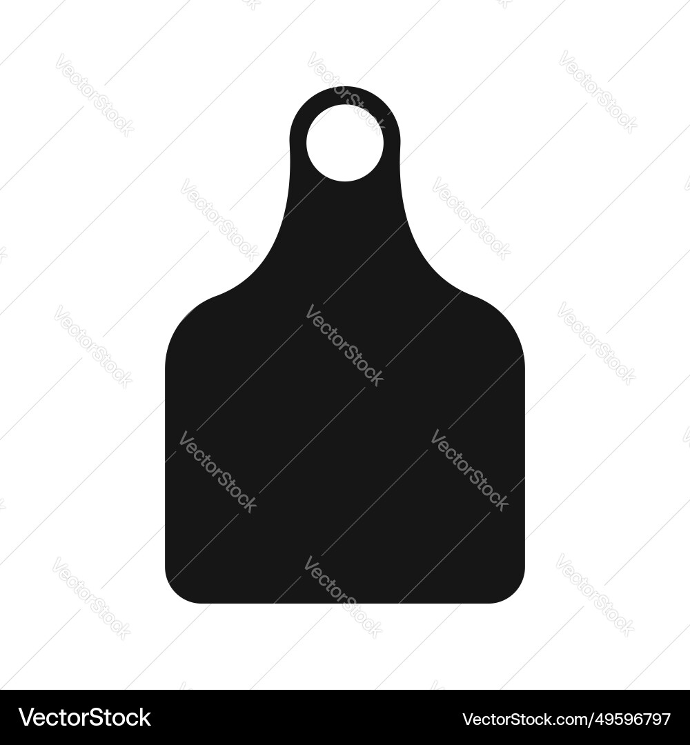 Ear tag for cattle blank black id label farm Vector Image