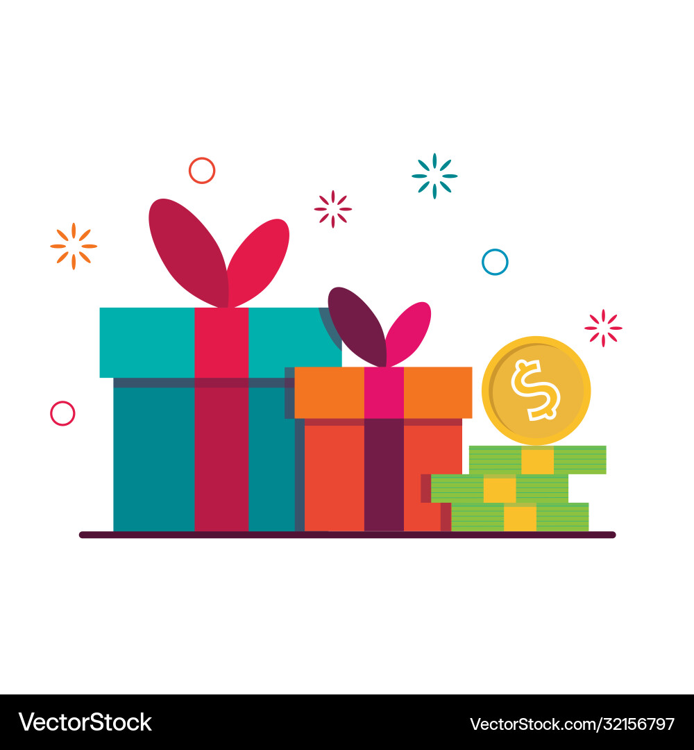 Gift box for holiday symbol loyalty Royalty Free Vector