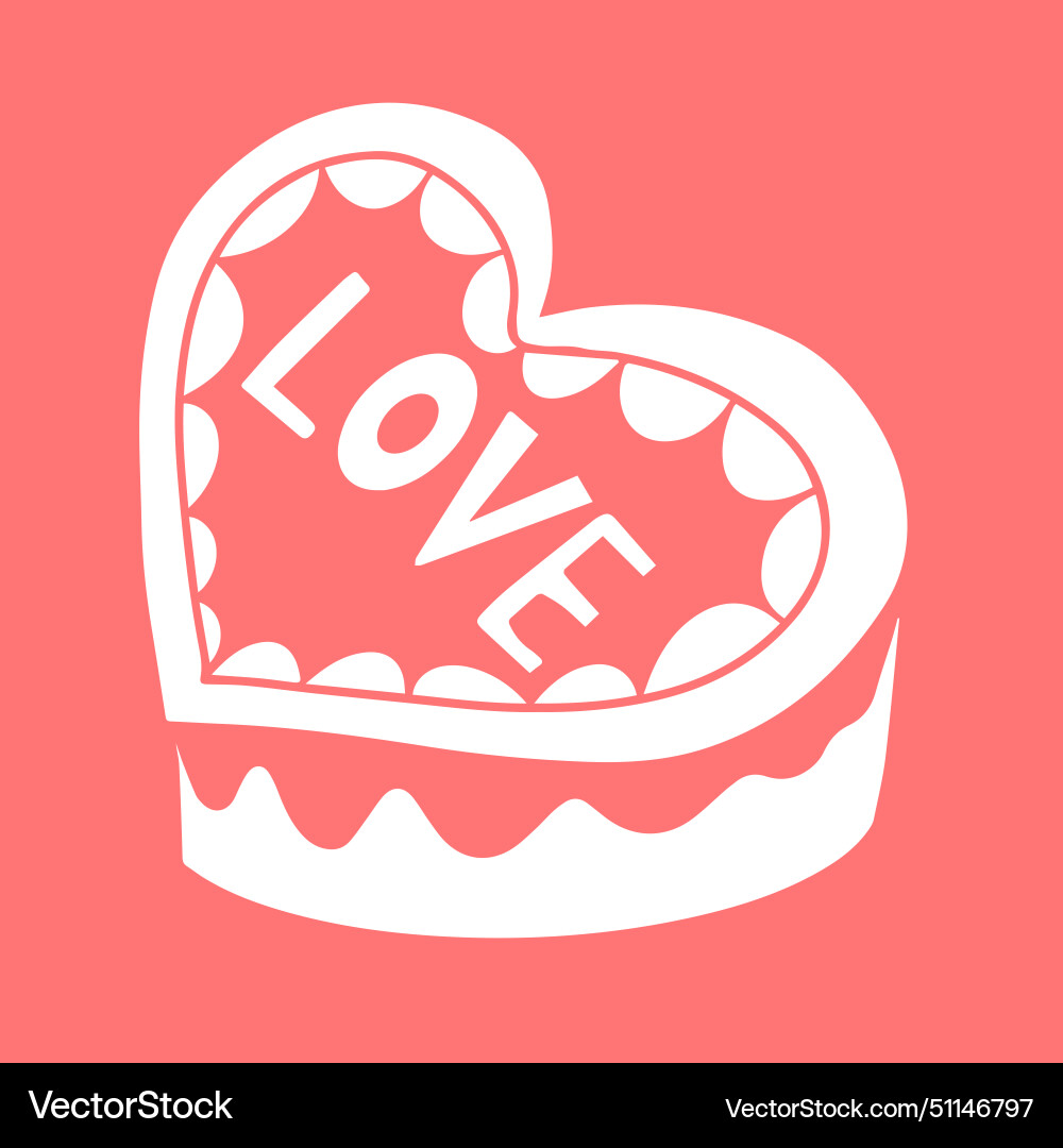 Heart cake icon Royalty Free Vector Image - VectorStock