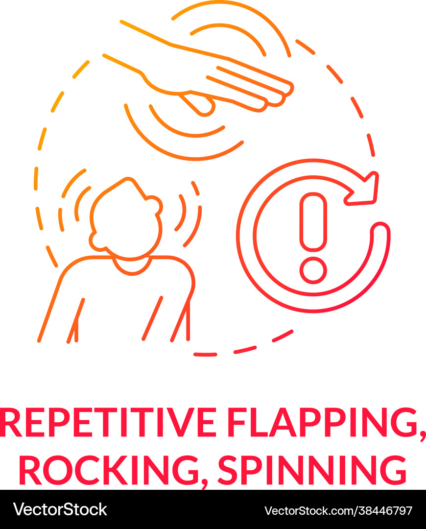 Repetitive flapping rocking spinning concept icon Vector Image