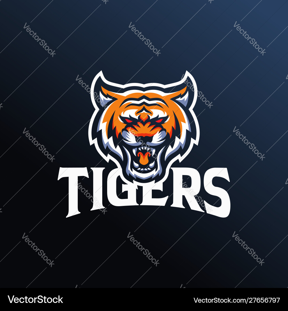Roaring Tiger Logo Royalty Free Vector Image - VectorStock
