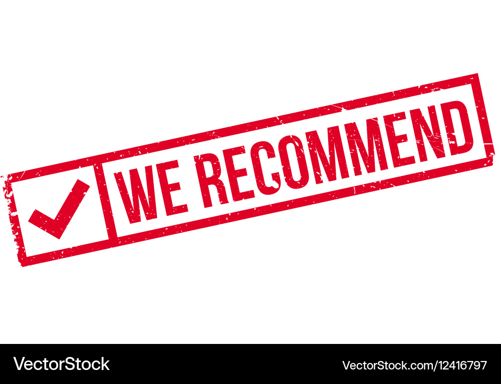 We recommend stamp Royalty Free Vector Image - VectorStock