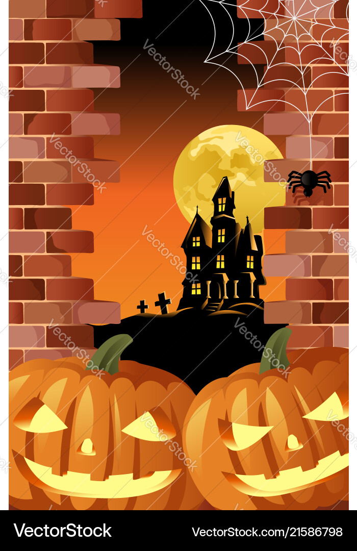 A halloween background design for poster Vector Image