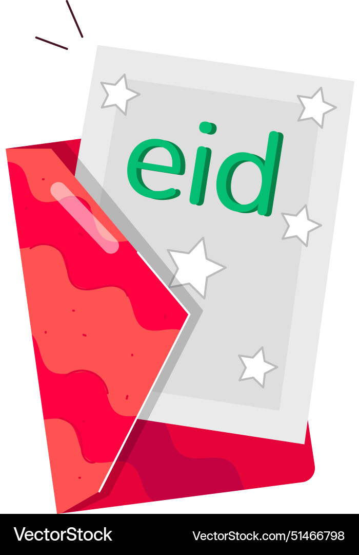 Eid celebration flat stickers Royalty Free Vector Image
