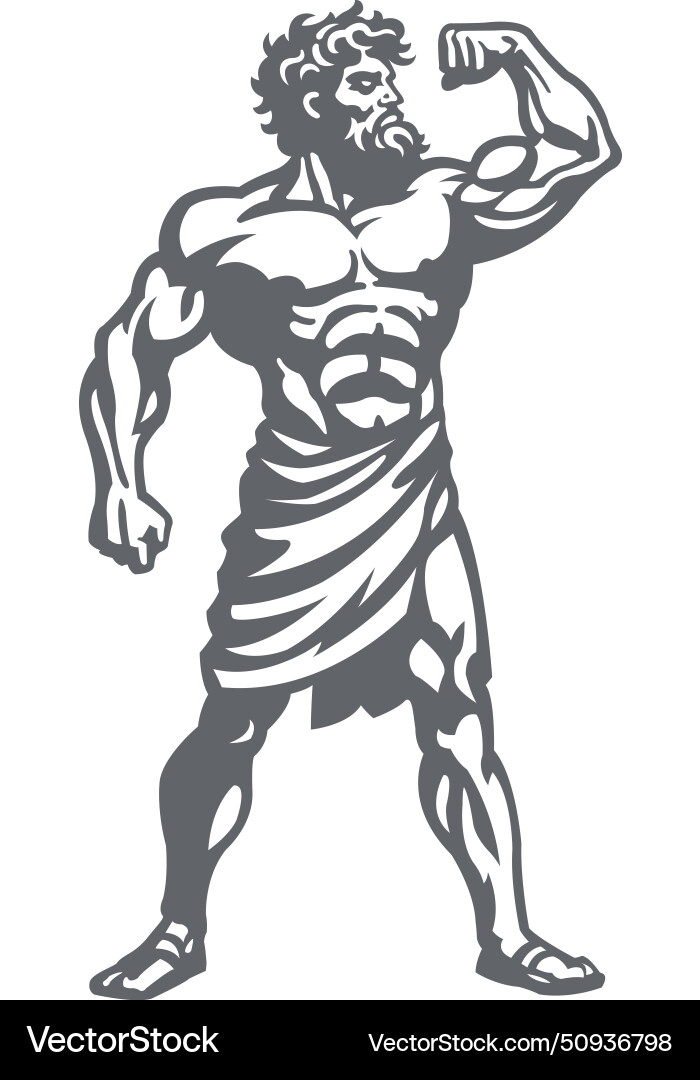 Hercules character mascot logo Royalty Free Vector Image