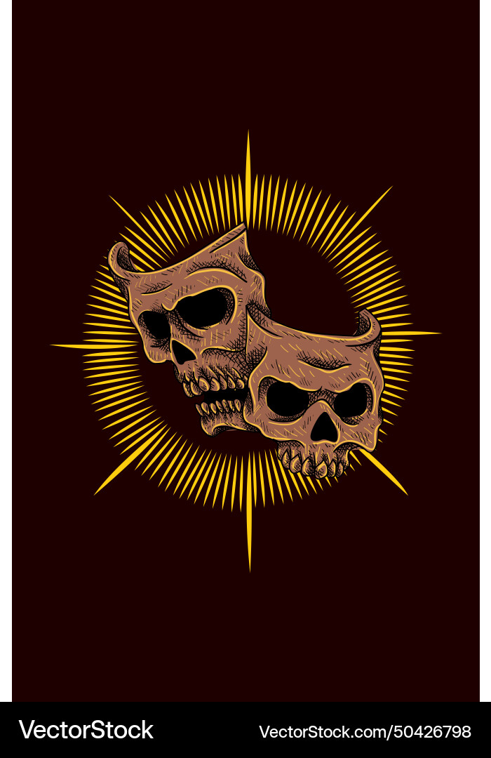 Human skull mask Royalty Free Vector Image - VectorStock