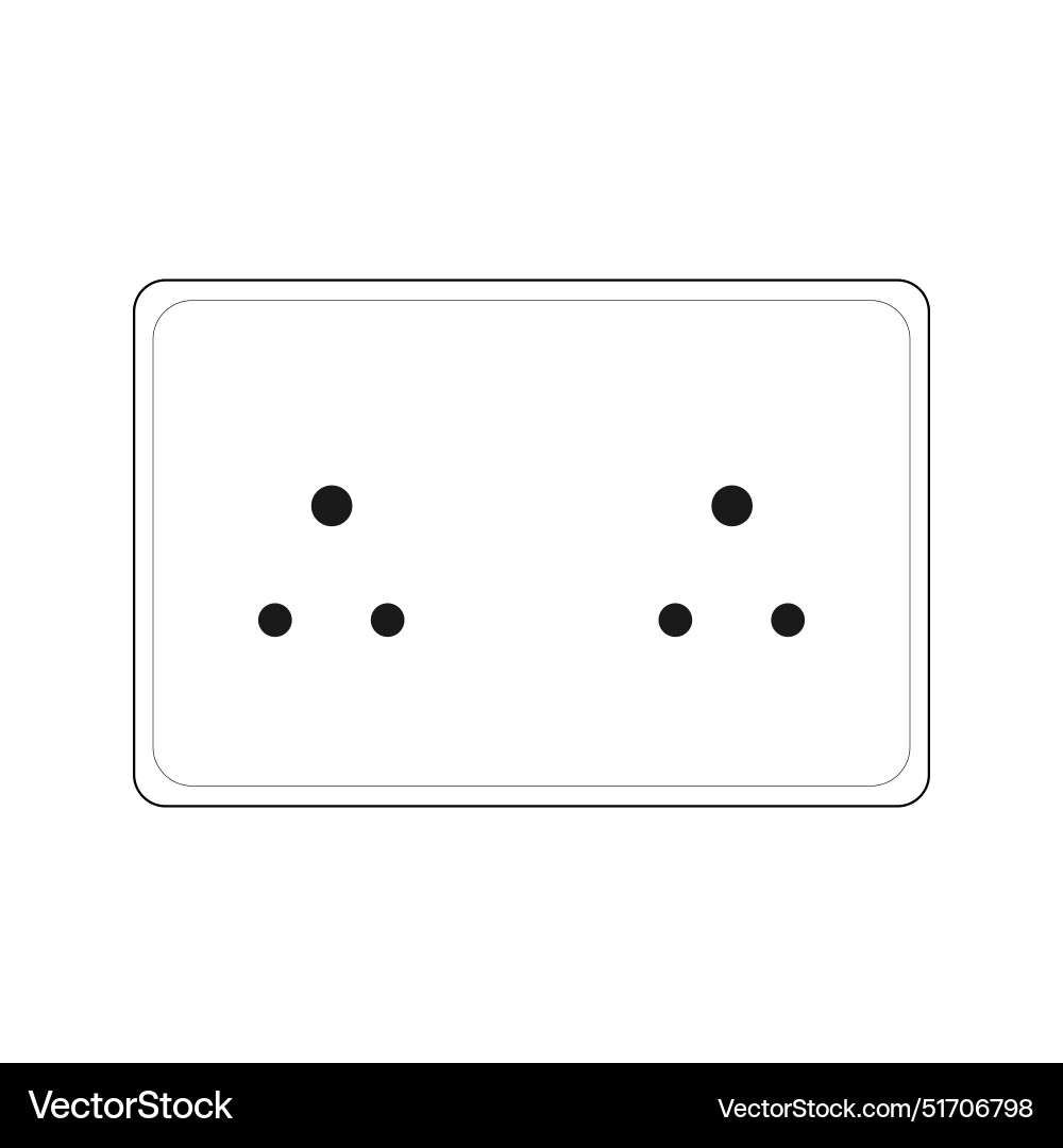Power plug double socket outlet type k Royalty Free Vector