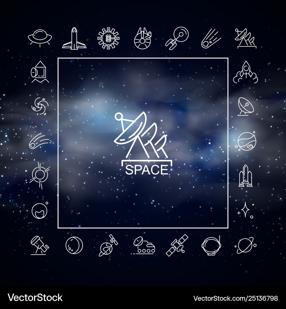 Realistic outer space template Royalty Free Vector Image