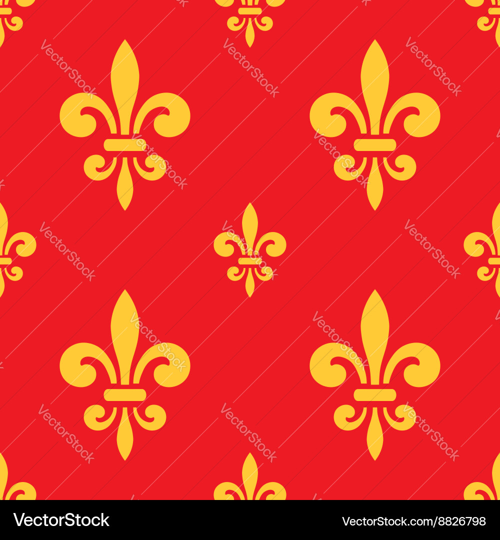 Royal lily pattern Royalty Free Vector Image - VectorStock