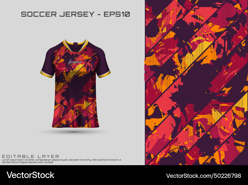 Sports jersey design Royalty Free Vector Image