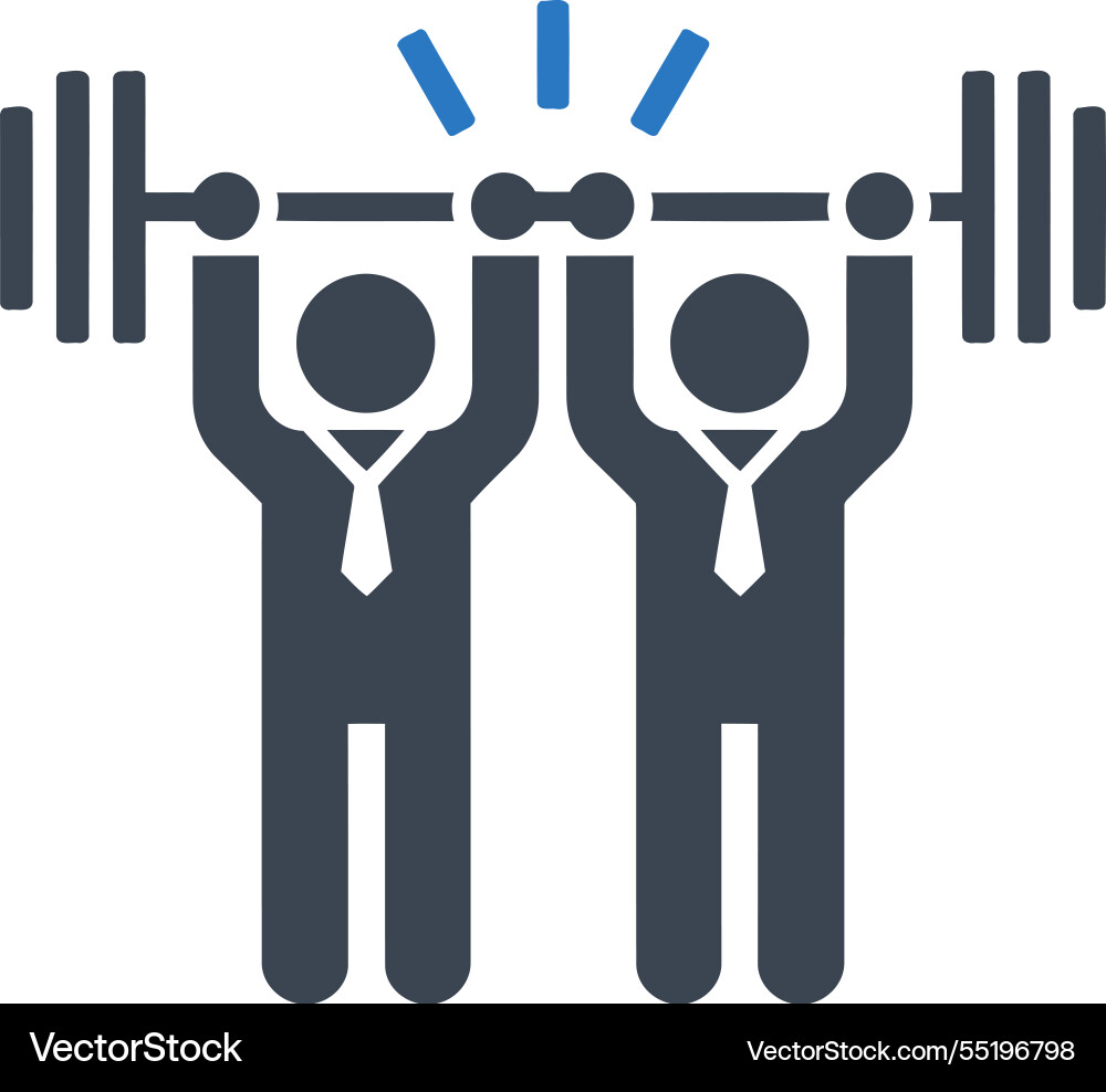 Strength collaboration icon Royalty Free Vector Image
