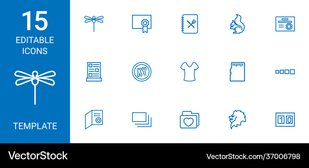Template icons Royalty Free Vector Image - VectorStock