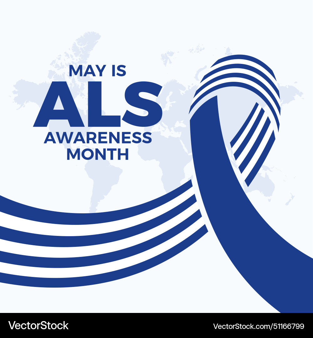 ALS Awareness Month Poster Royalty Free Vector Image