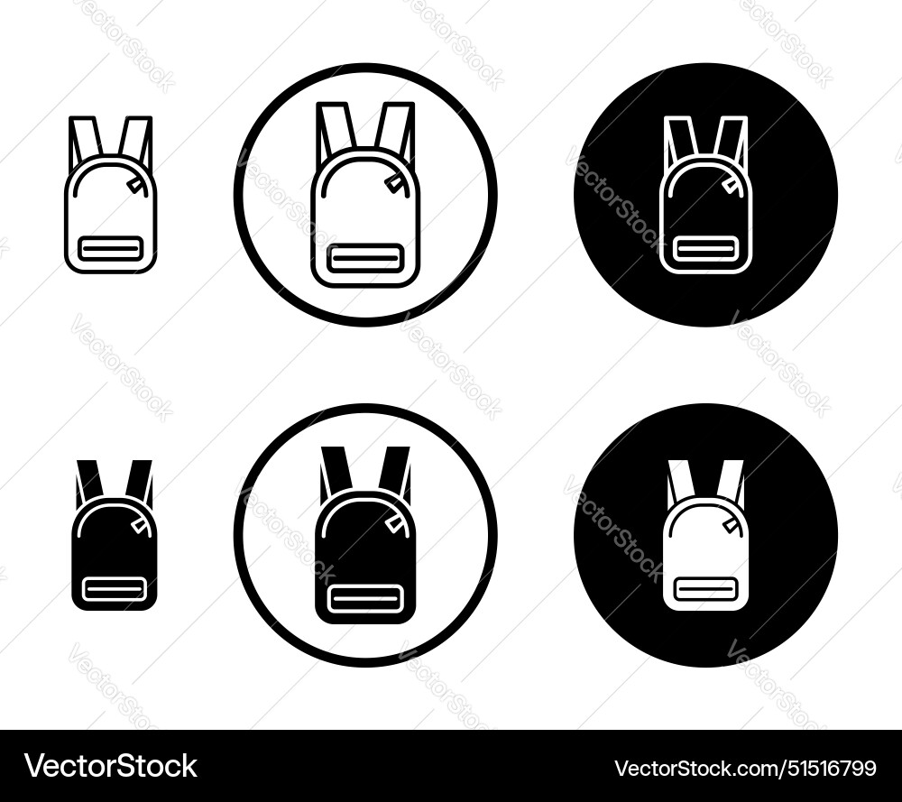 Backpack icon Royalty Free Vector Image - VectorStock