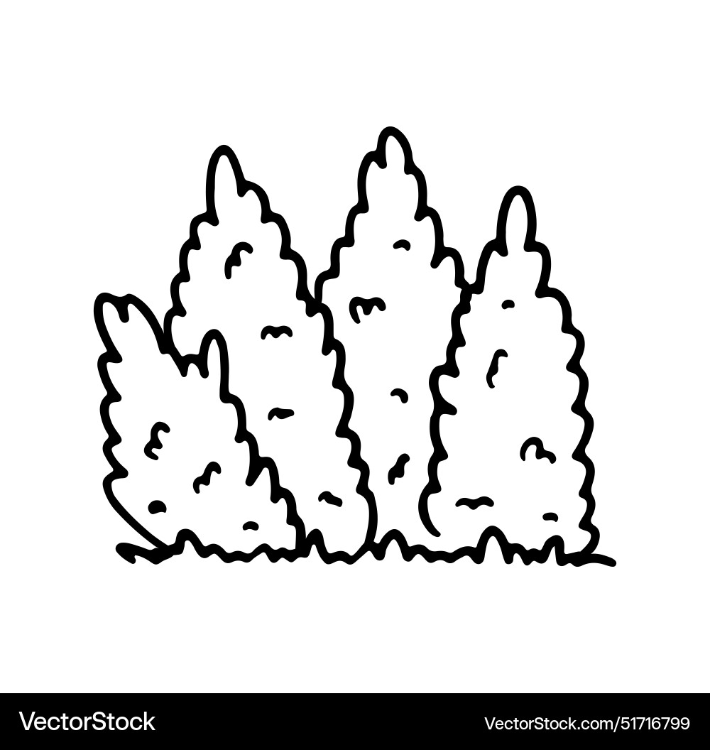 Bush isolated on a white background Royalty Free Vector