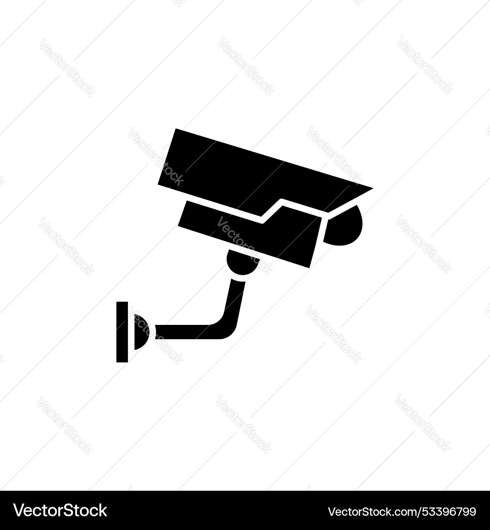 Cctv line icon isolated on white background Vector Image