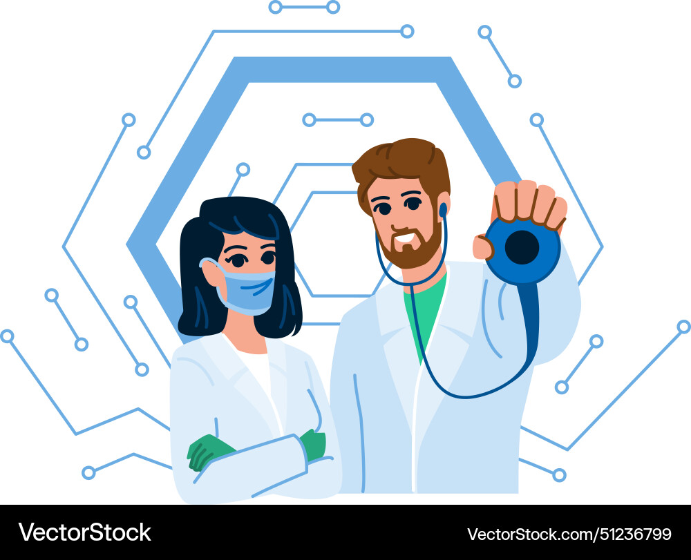 Health healthtech Royalty Free Vector Image - VectorStock