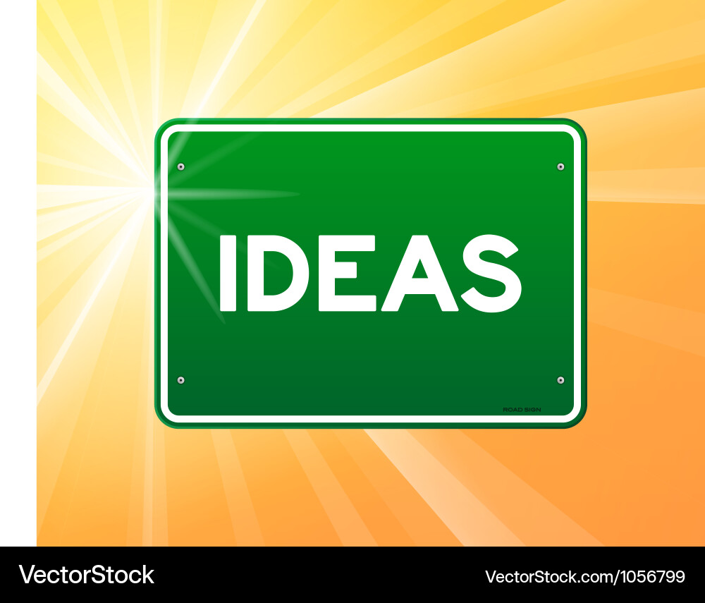 Ideas green sign Royalty Free Vector Image - VectorStock
