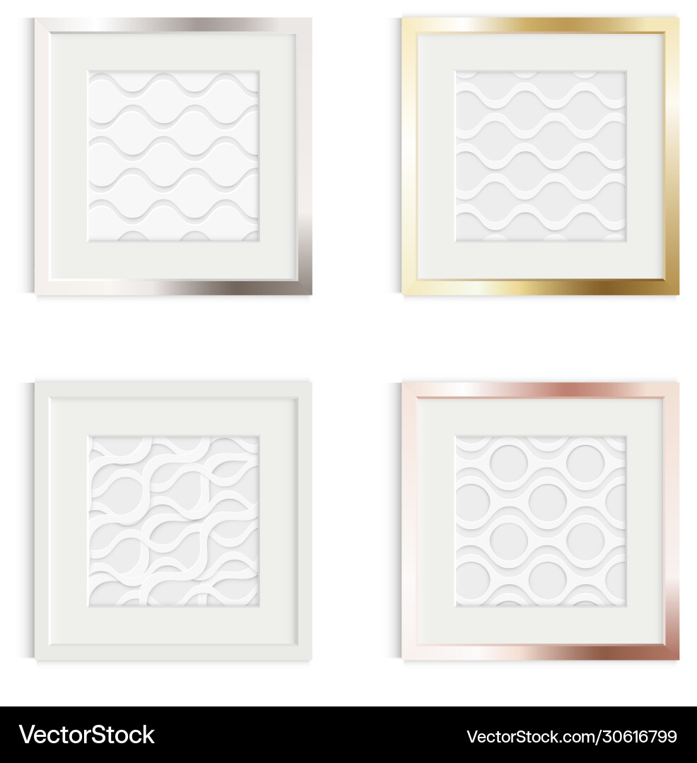 Picture frame isolated on white background Vector Image