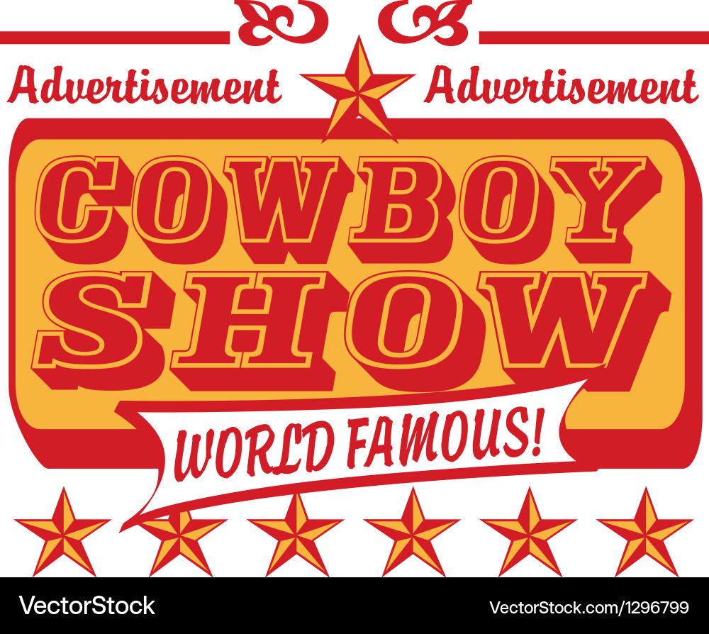 Wild West Rodeo Show Logo Royalty Free Vector Image