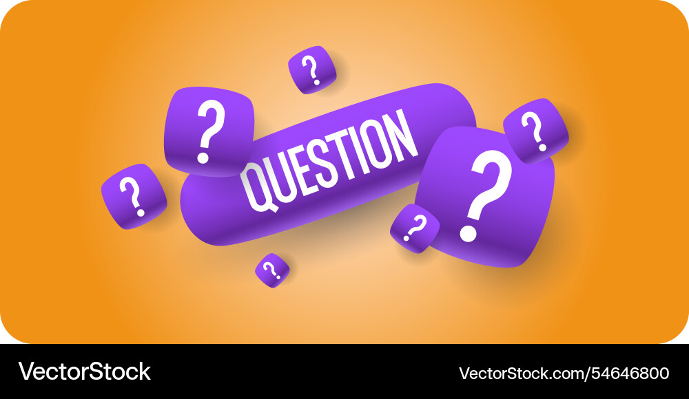 A poster with question marks Royalty Free Vector Image