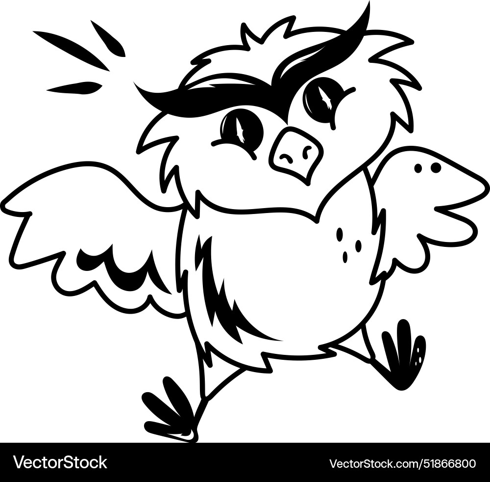 Dancing owl Royalty Free Vector Image - VectorStock