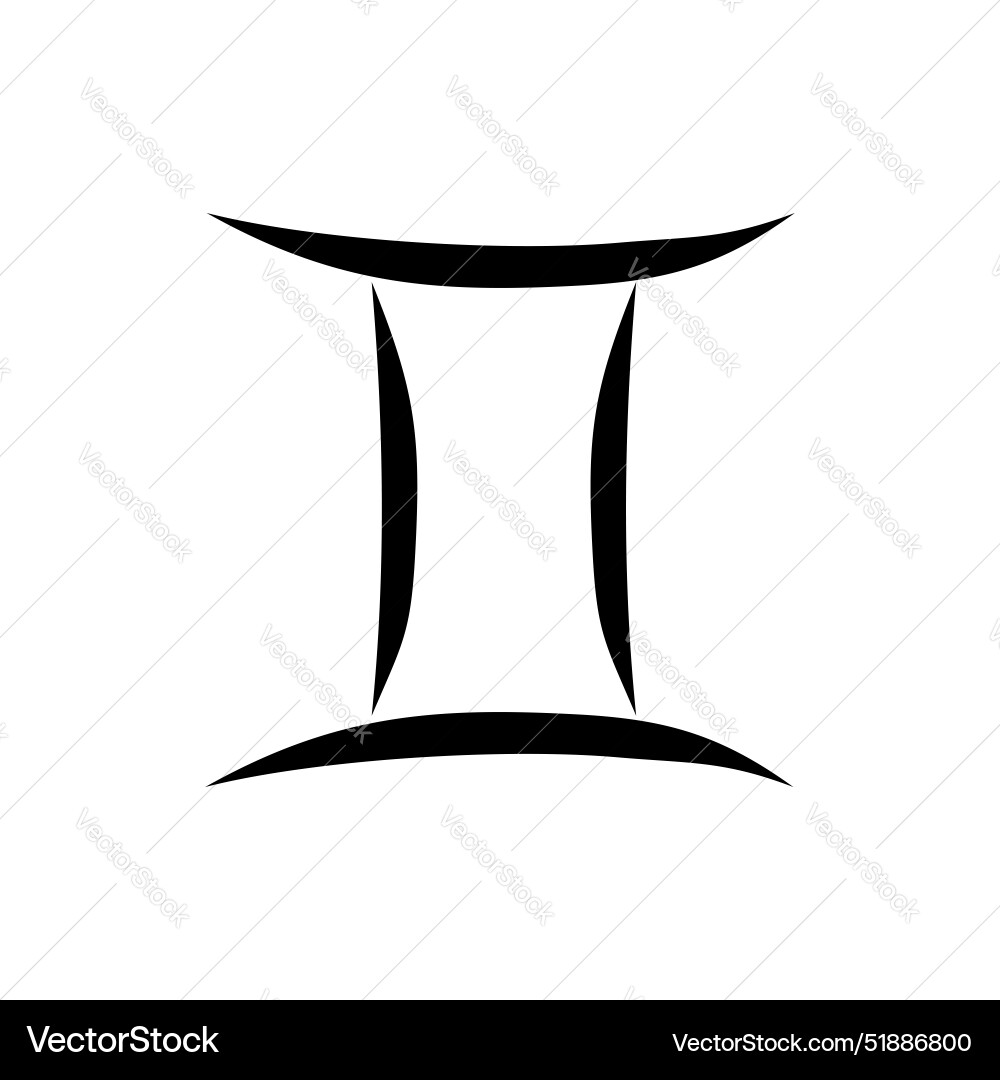 Gemini zodiac sign aesthetic icon Royalty Free Vector Image