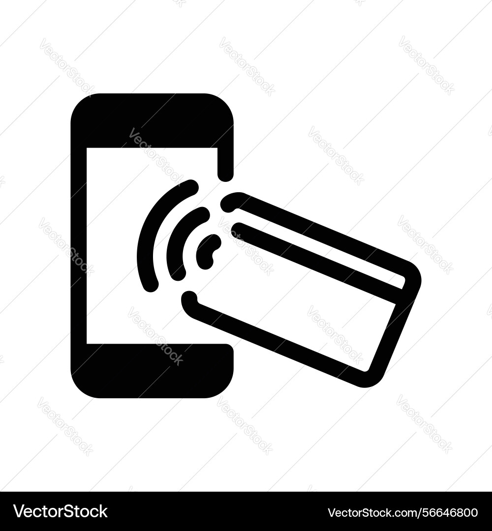Mobile contactless payment icon showing Royalty Free Vector