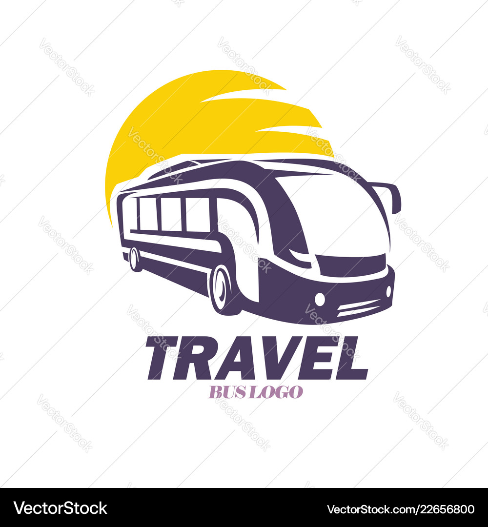 Modern bus symbol stylized icon for logo Vector Image